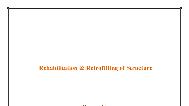 Rehabilitation AND Retrofitting OF Structures - Rehabilitation ...