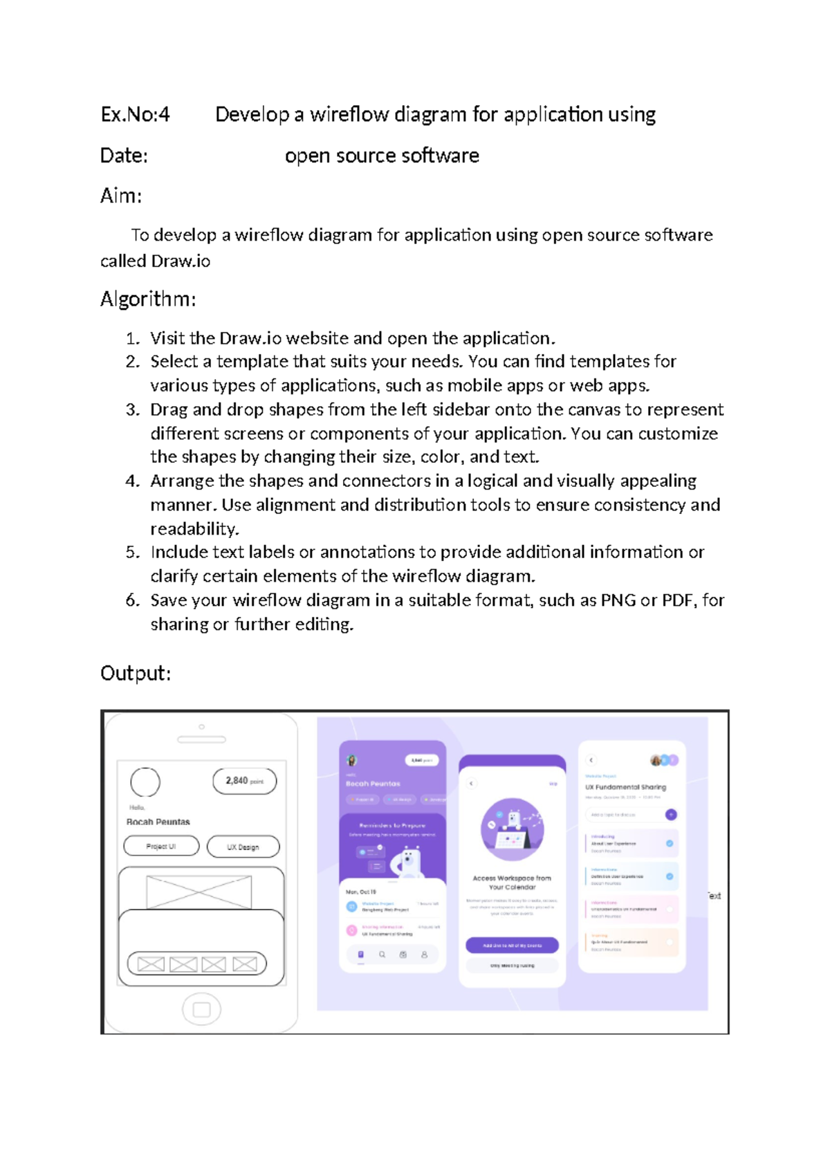 UI&UX Ex. 4, 5, 6: Wireflow & Collaborative Interface Design - Studocu