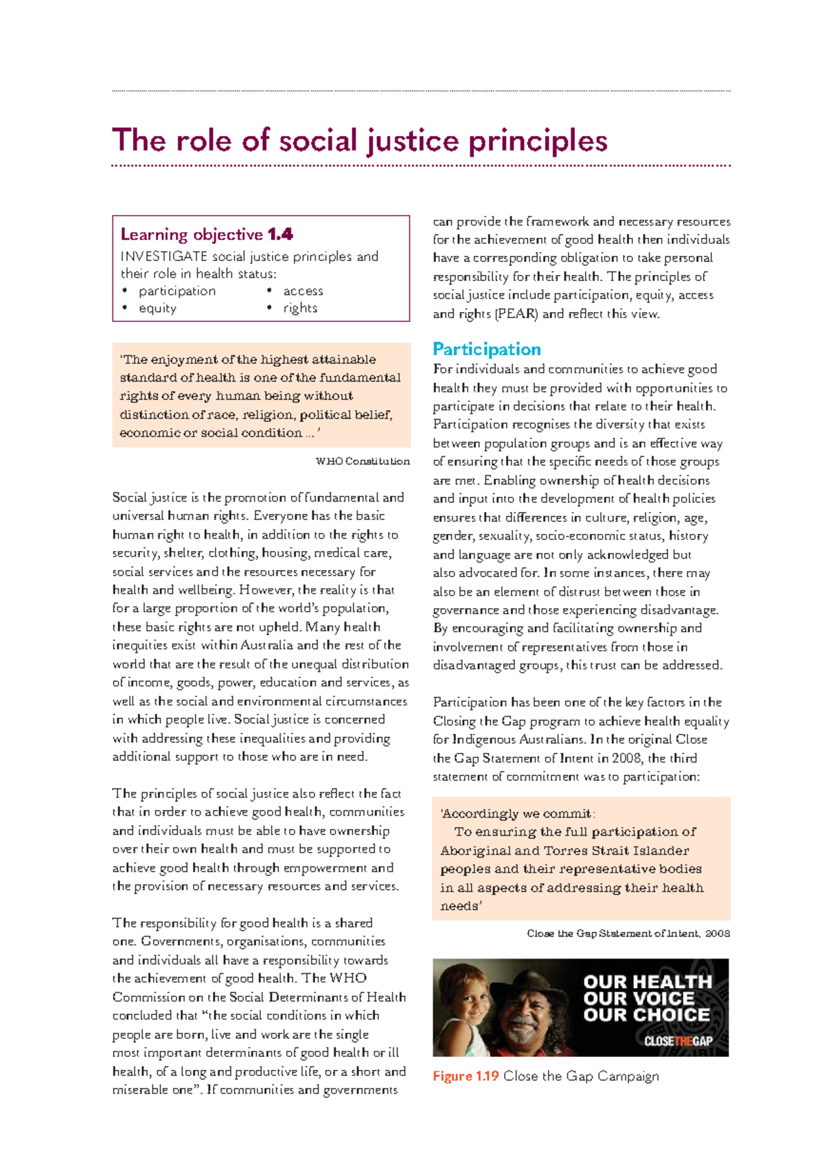 Pre-reader - Social Justice Principles in Health Equity and Access ...