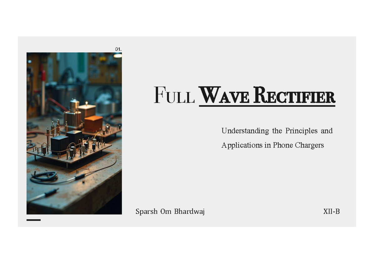 Full Wave Rectifier - Principles & Applications in Phone Chargers - Studocu