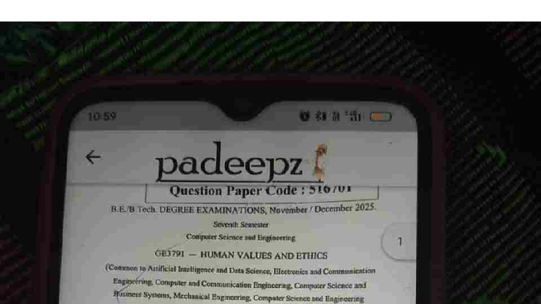 GE3791 HVE Question Paper - Degree Exams Nov-Dec 2025 - Studocu