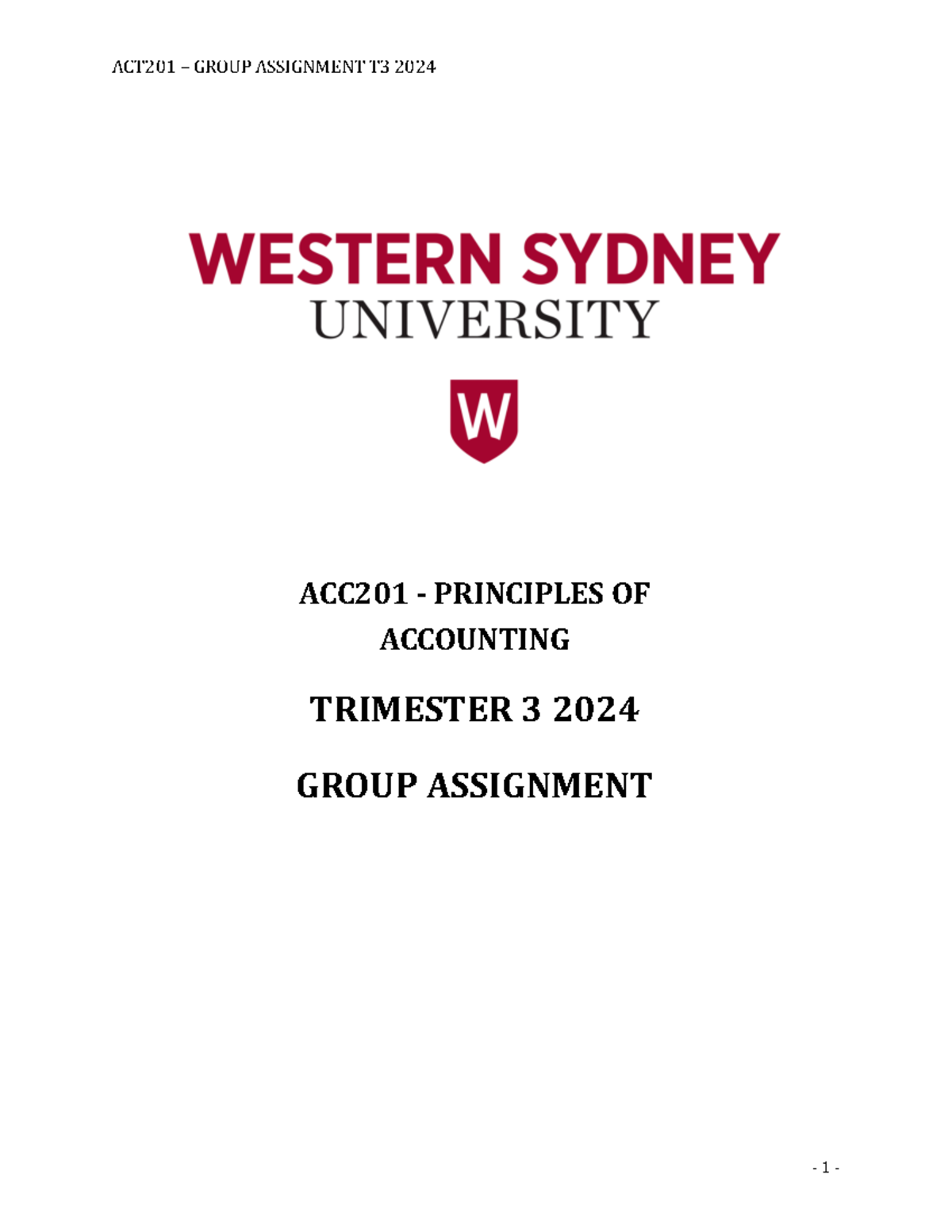 ACC201 T3 2024 Group Assignment: Journal Entries & Financial Statements ...