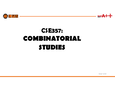 combinatorial studies - CSE 357 - LPU - Studocu