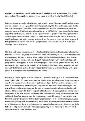 [Solved] Functionalist view of the family 20 markerc - Family sociology ...