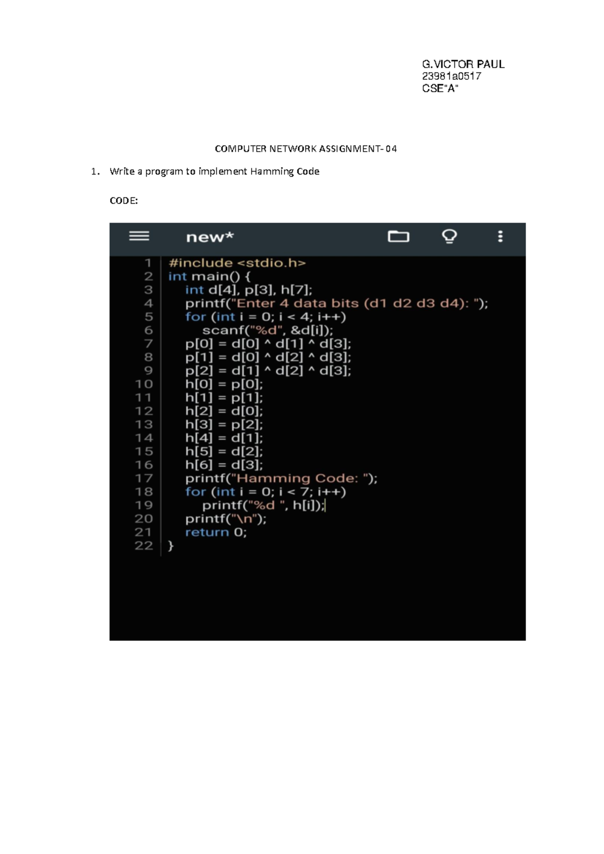 23981 A0561 CN ASS 4 - nothing - Computer Data science - R.V SRI VIJAYA ...