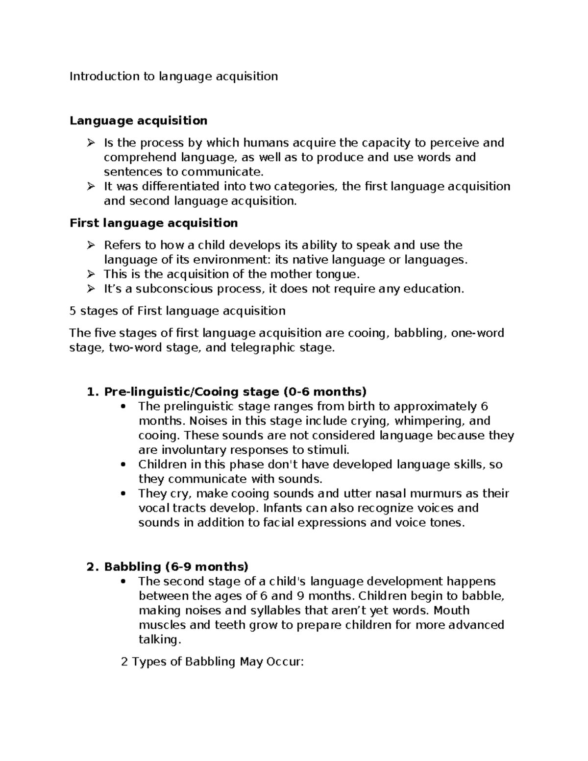 Introduction to Language Acquisition: Key Concepts and Theories (ELT ...