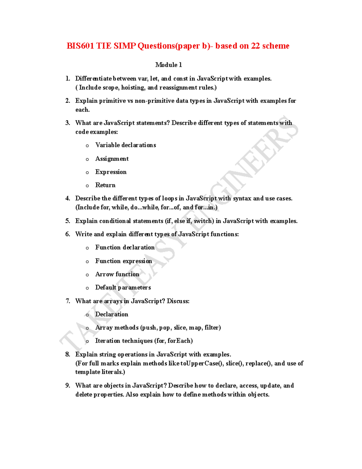 BIS601 Final Exam SIMP Questions and Answers Guide - Studocu