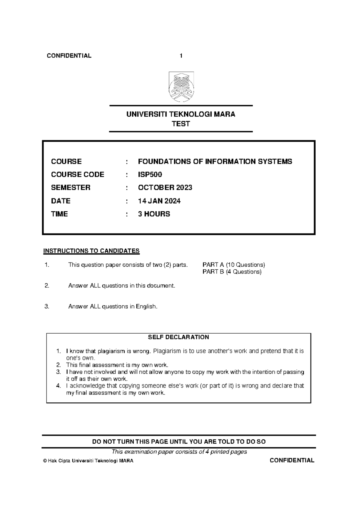 ISP500 Final Exam: Foundations of Information Systems, Jan 2024 - Studocu