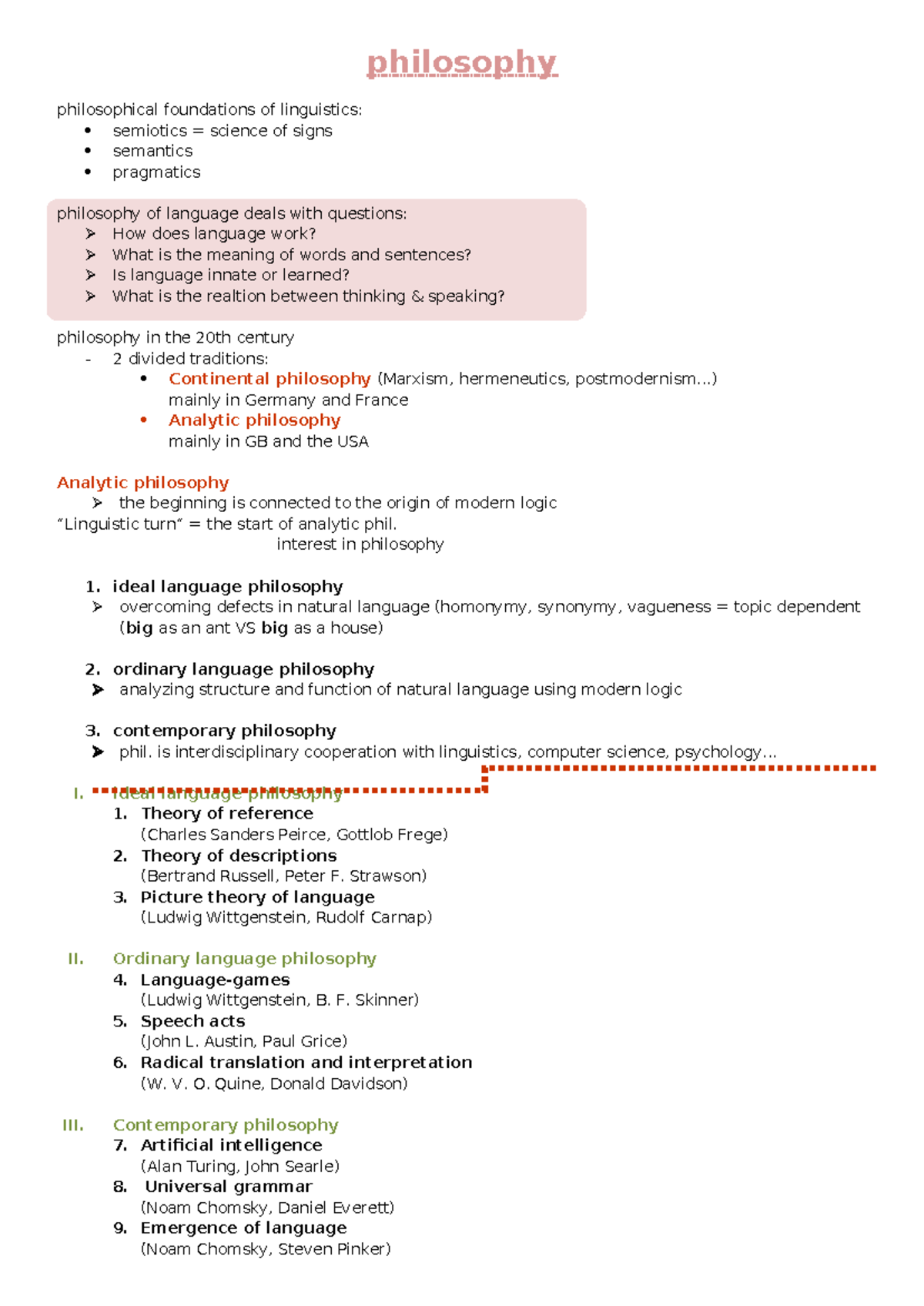 Philosophy 101: Foundations of Linguistics and Language Theory - Studocu