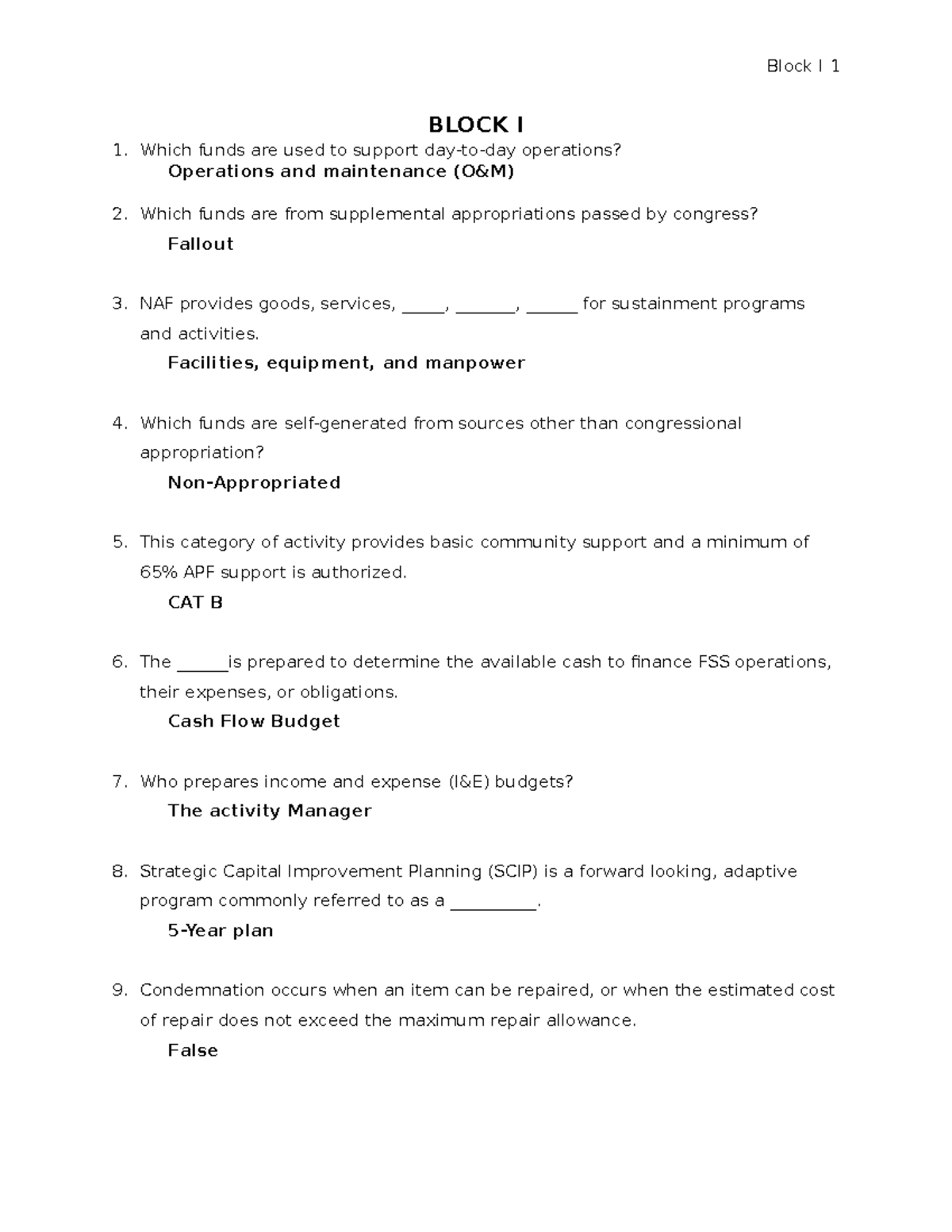 Air Force NAF Management Training Notes - Block I Overview - Studocu