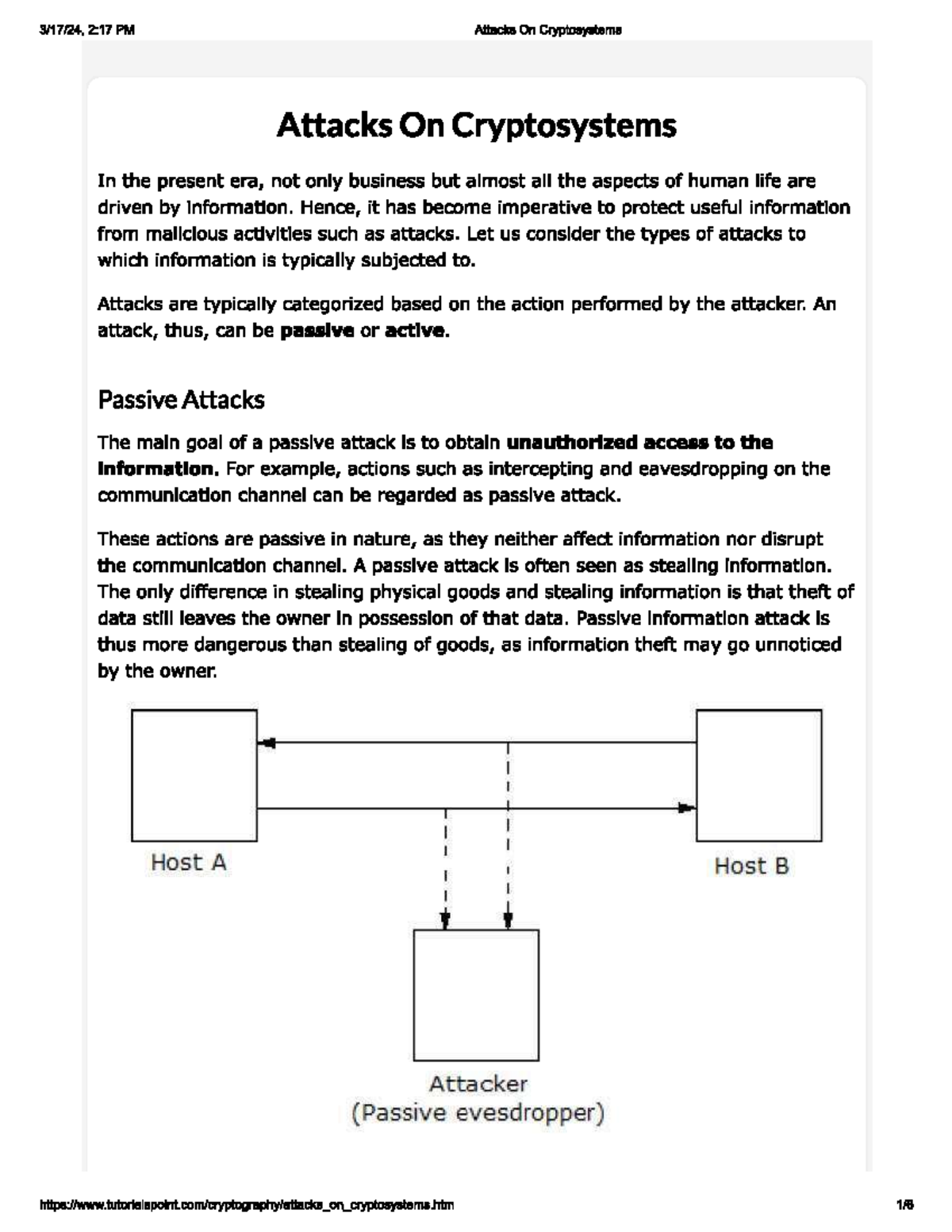 CS101: Attacks on Cryptosystems - Types and Implications - Studocu