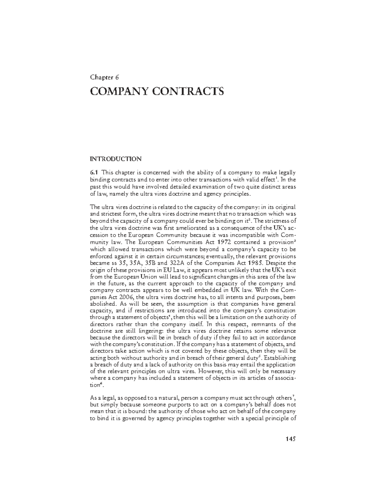 Chapter 6: Company Contracts and the Turquand Rule (Law 101) - Studocu