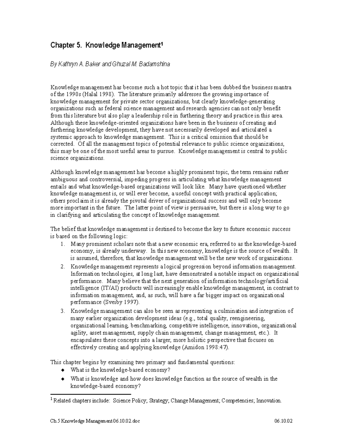 MIS 24P Chapter 5: Introduction to Knowledge Management - Studocu