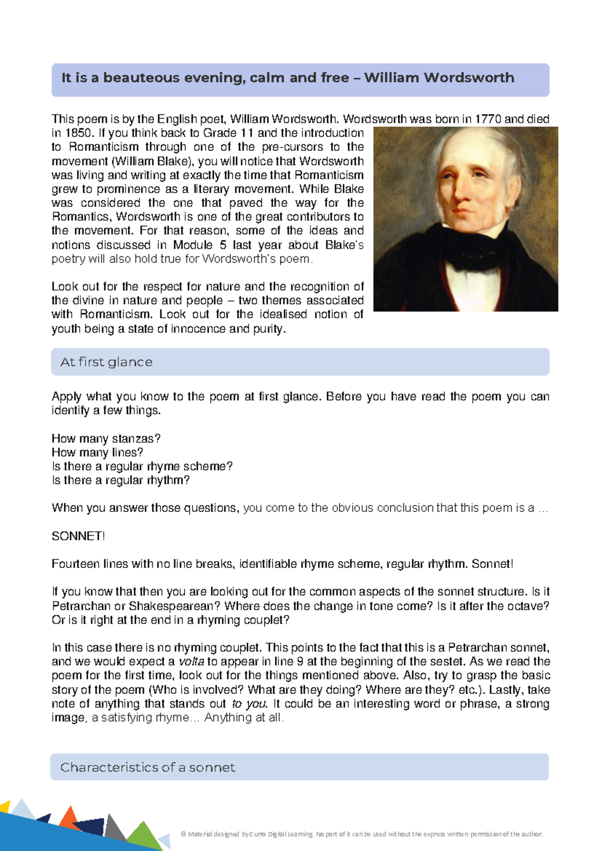 A Critical Analysis of "It is a Beauteous Evening" - Eng 101 Essay ...