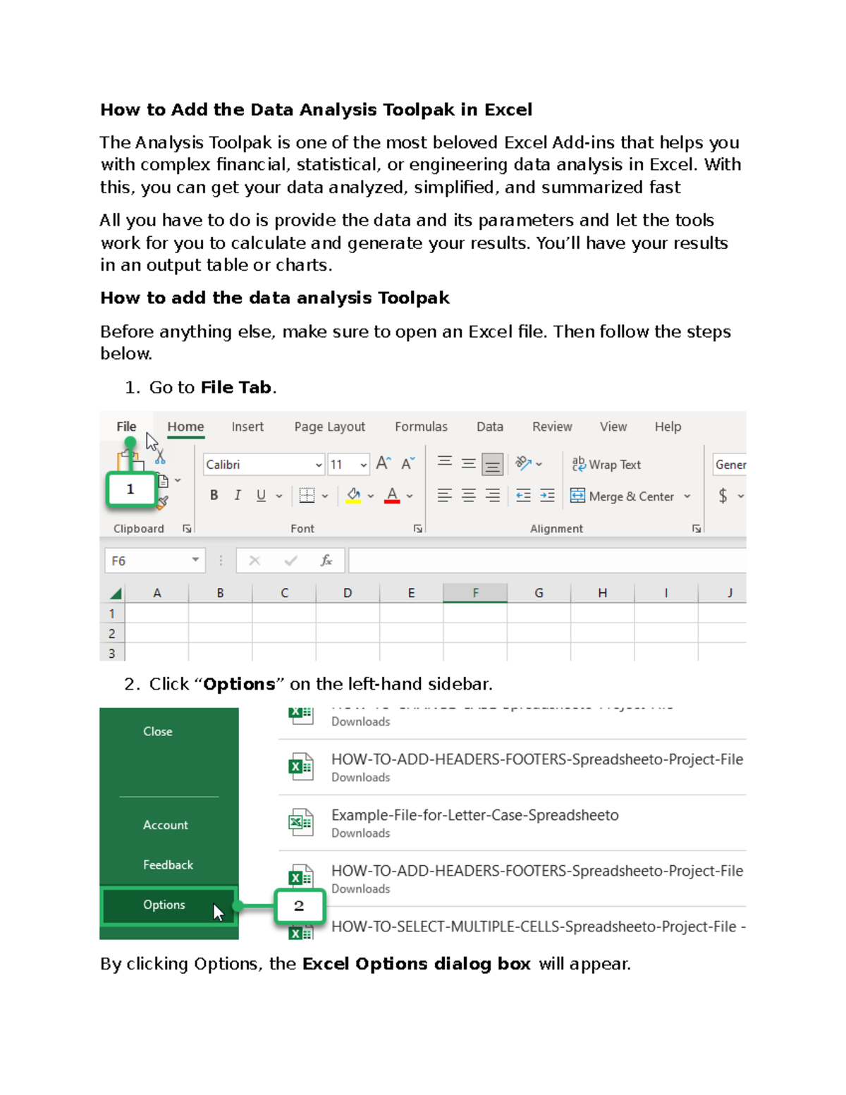 How to Add the Data Analysis Toolpak in Excel - Guide - Studocu