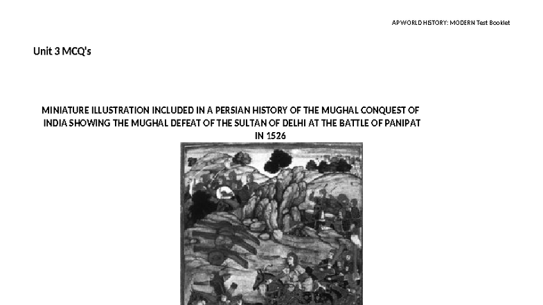 AP World History: Modern Unit 3 Test Booklet - Key Concepts and ...