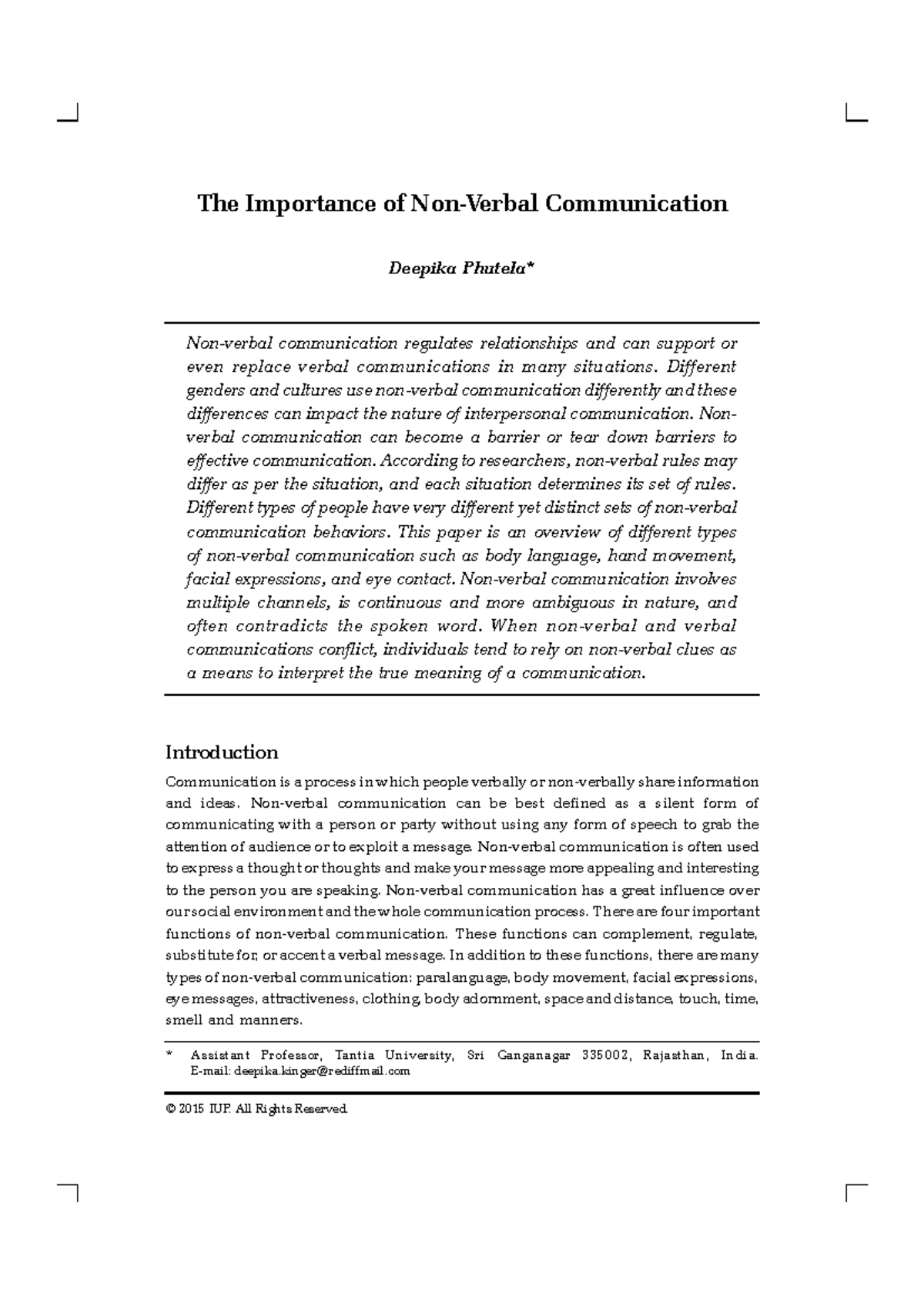 Nonverbal Communication: Understanding Its Impact on Relationships ...
