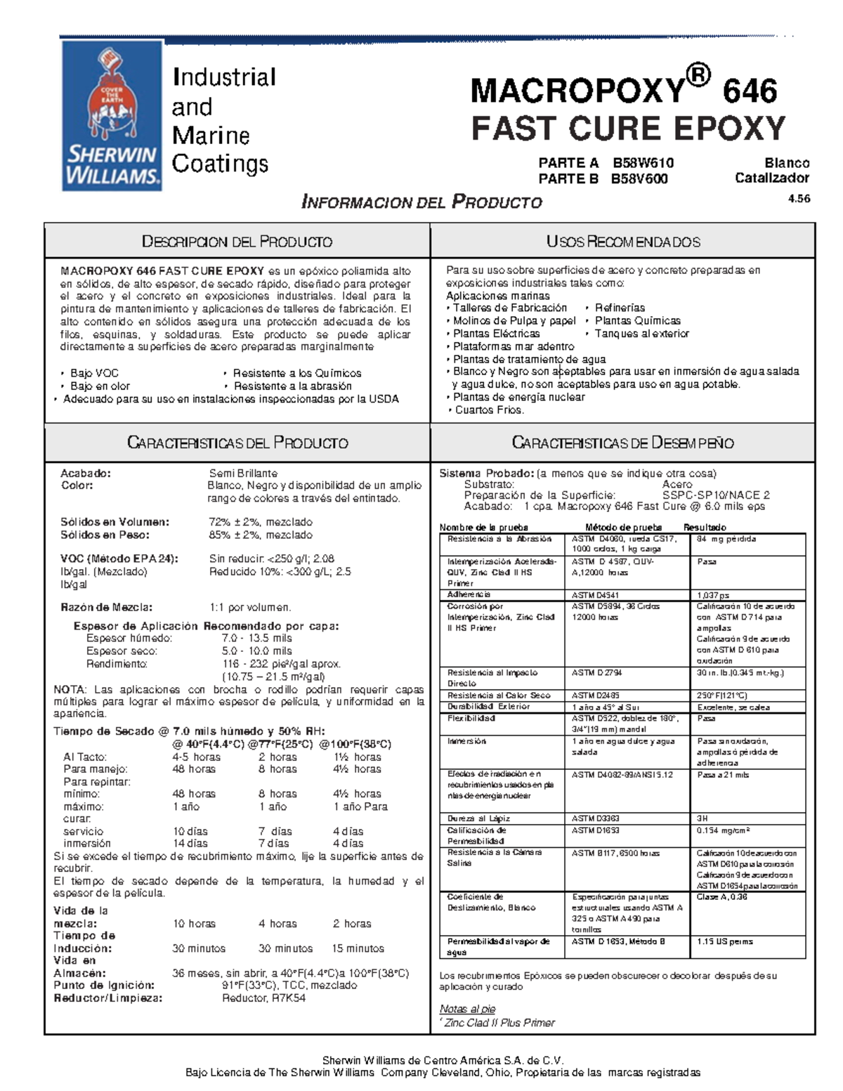 Macropoxy 646 - Información Técnica y Aplicaciones de Epóxico - Studocu