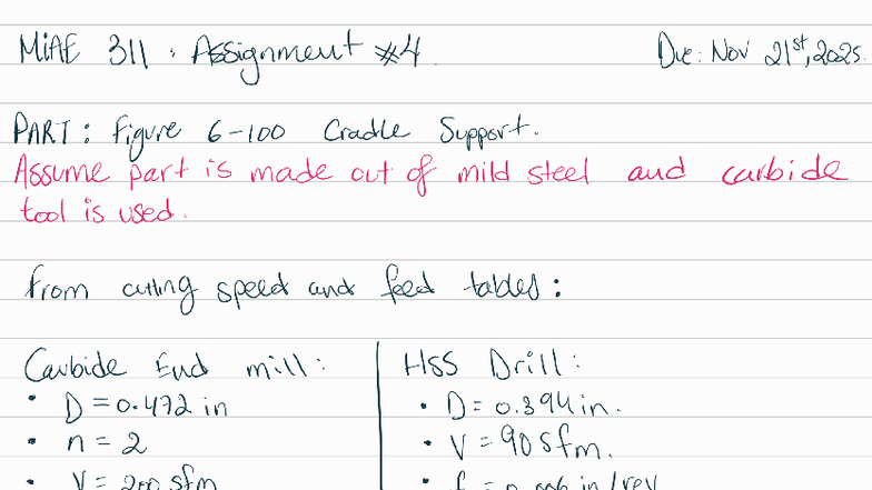MIAE 311 Assignment 4: Figure Cradle Support Analysis - Studocu
