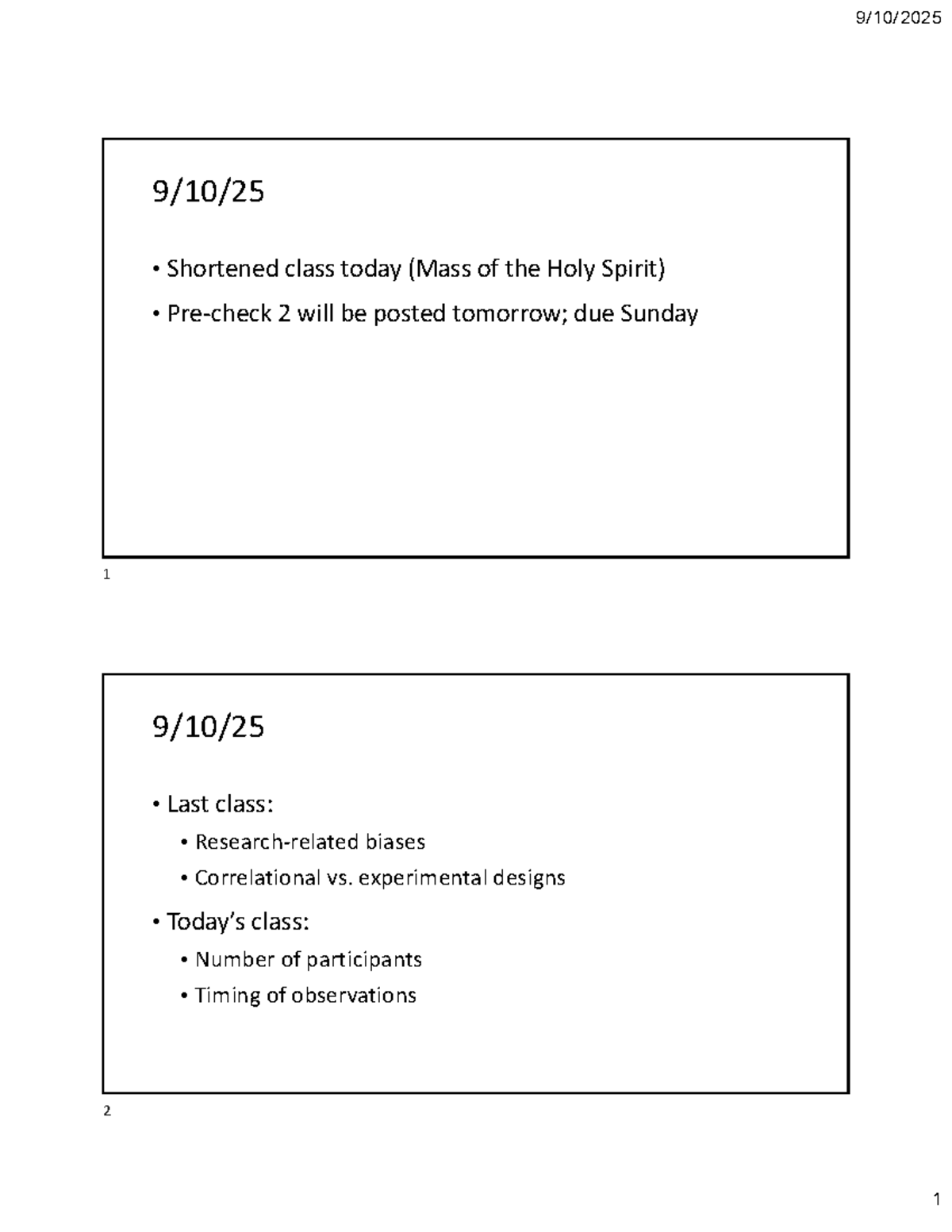 Research Methods: Participant Numbers & Observation Timing Strategies ...