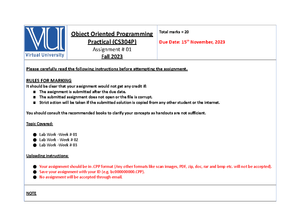 Fall 2023 CS304P Practical Assignment 01: C++ Divisor Calculator - Studocu