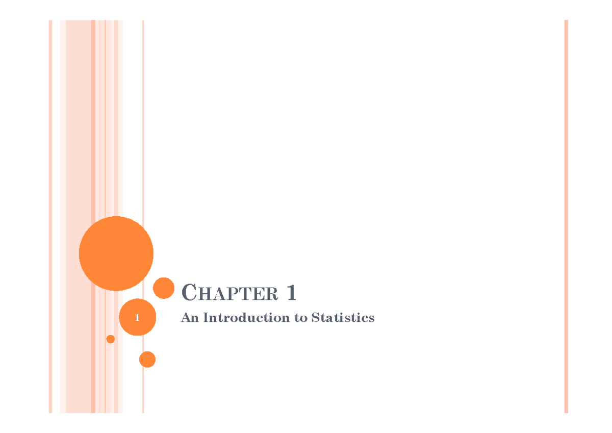 CHAPTER 1: Introduction to Statistics - Key Concepts and Definitions ...