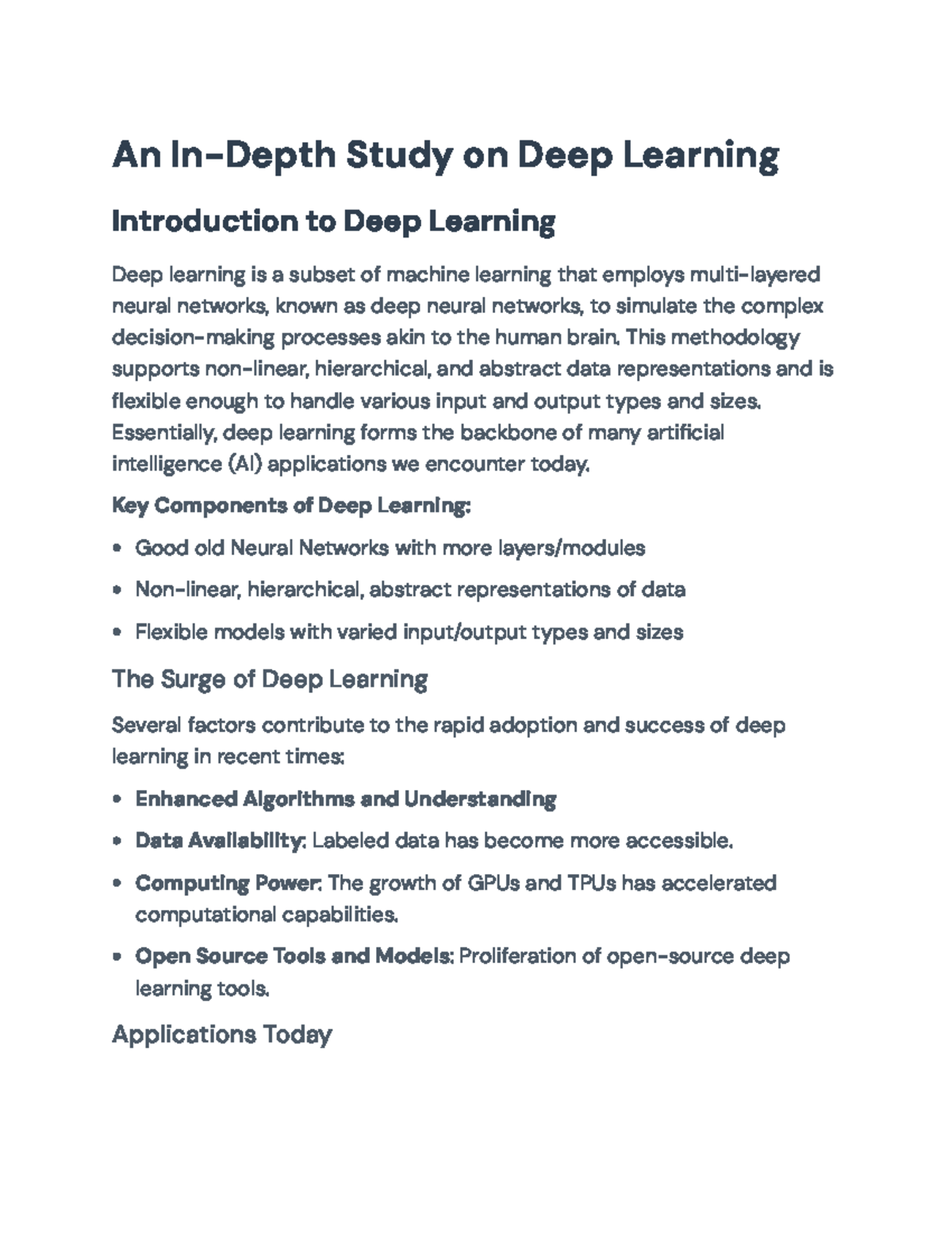 Deep Learning Fundamentals: An In-Depth Study and Overview - An In ...