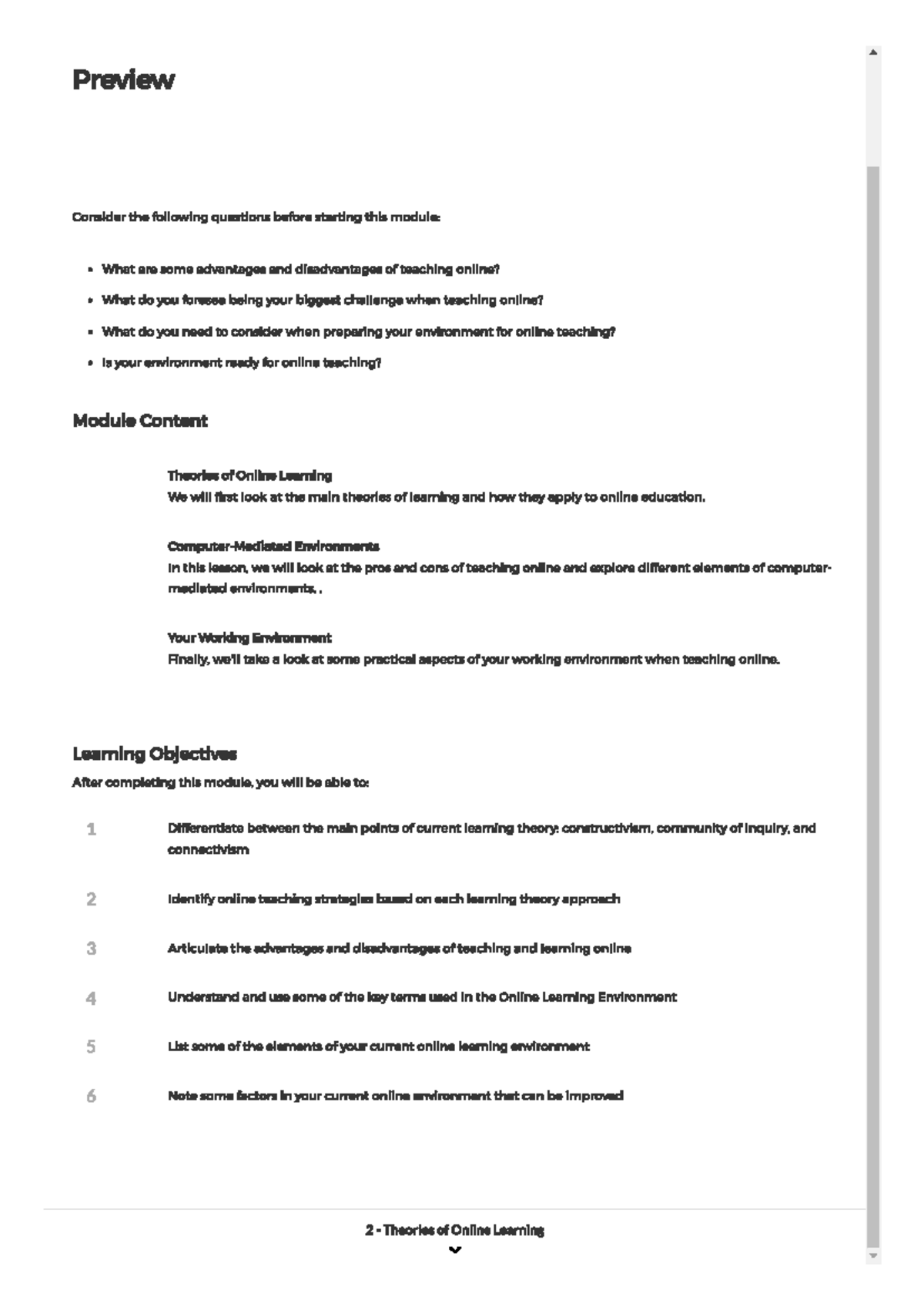 Lecture Notes: Theories and Practices of Online Teaching - Studocu