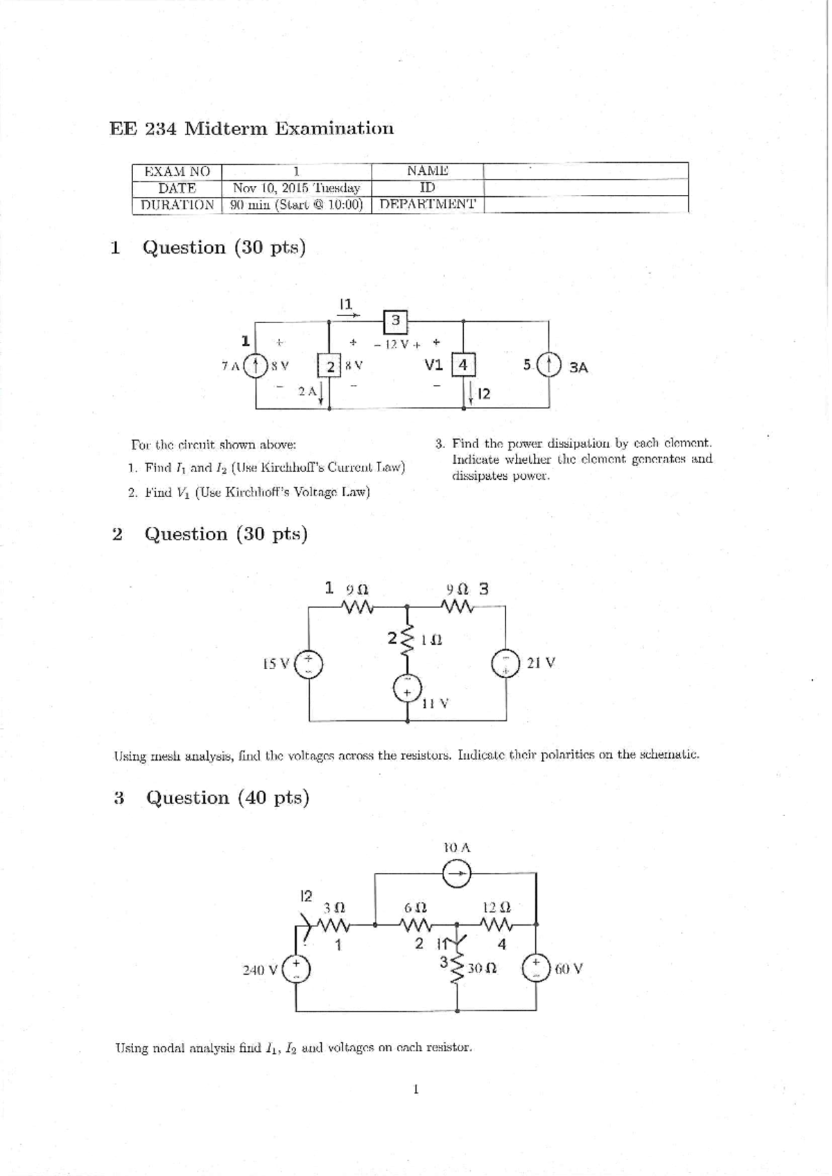 Exam, answers - Electrical Circuits 1 - Studocu