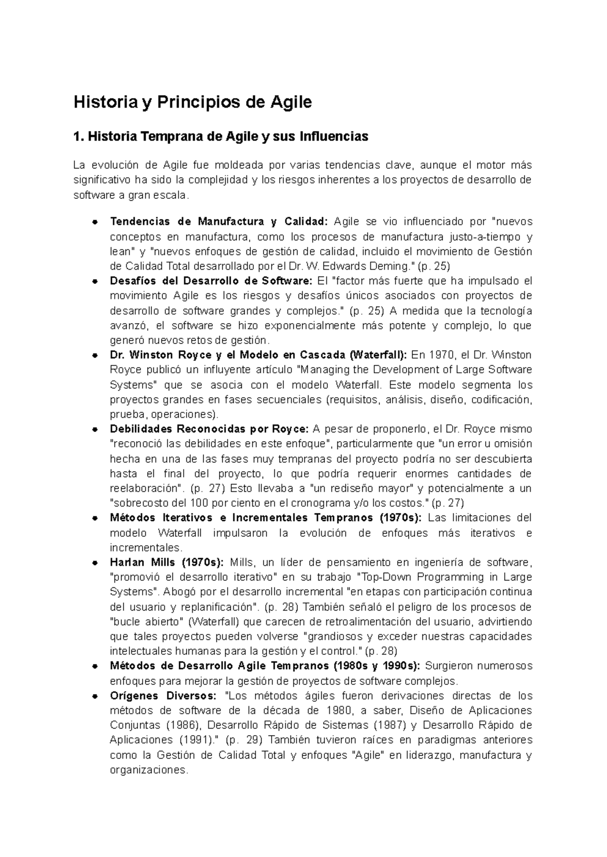 Historia y Principios de Agile: Evolución y Manifiesto (AGILE101) - Studocu