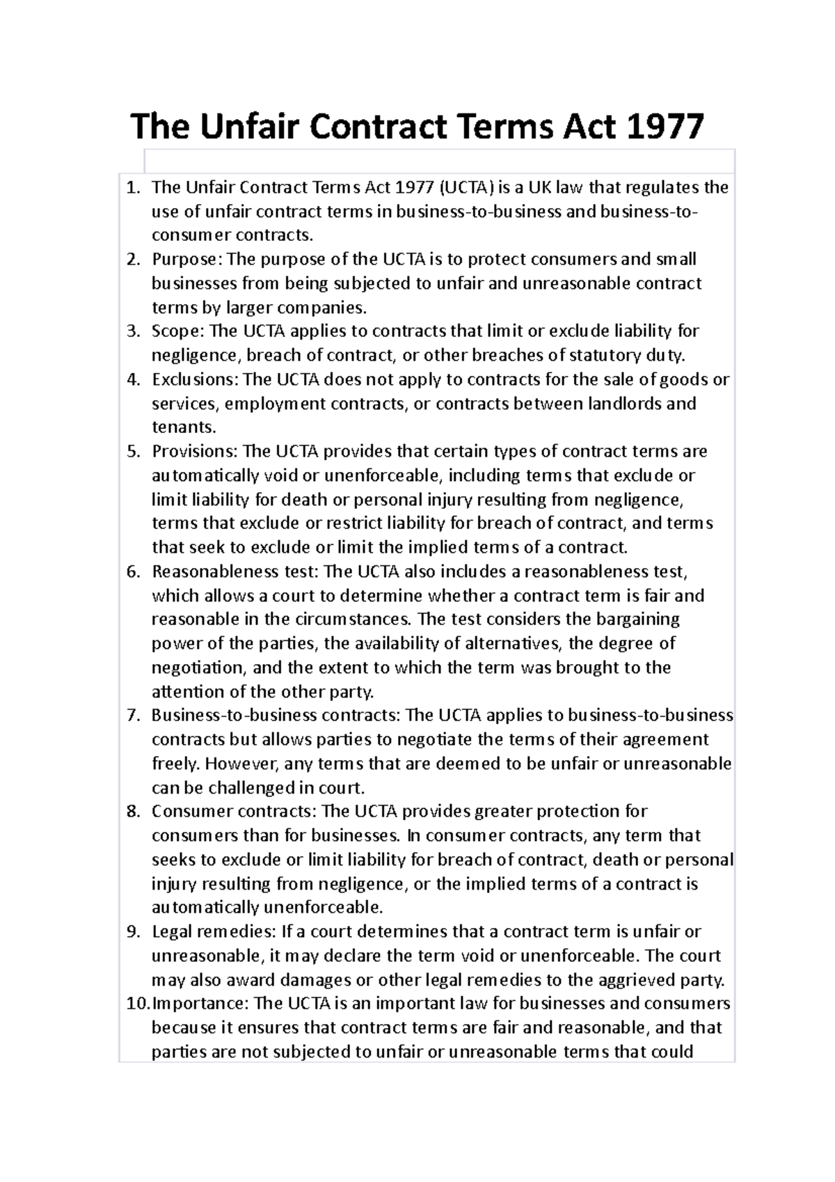 “Unfair Contract Terms Under The Australian Consumer Law” – PING