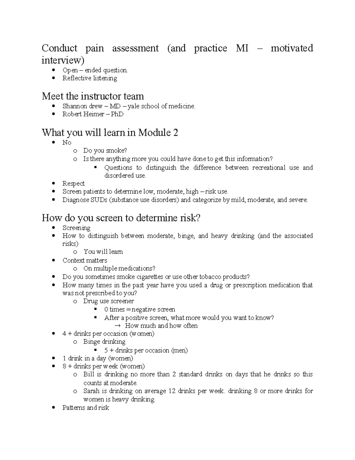 Conducting Pain Assessment and Motivational Interviewing Techniques ...