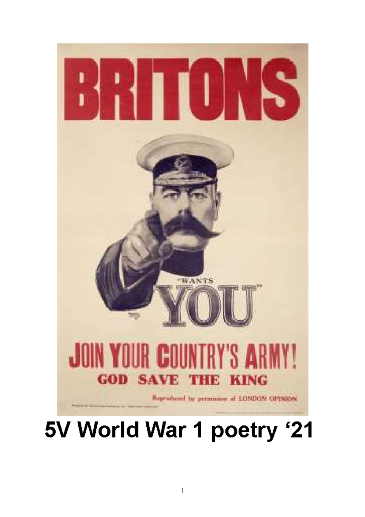 5V Final Exam Study Guide: Insights into WW1 Poetry (2020-21) - Studeersnel