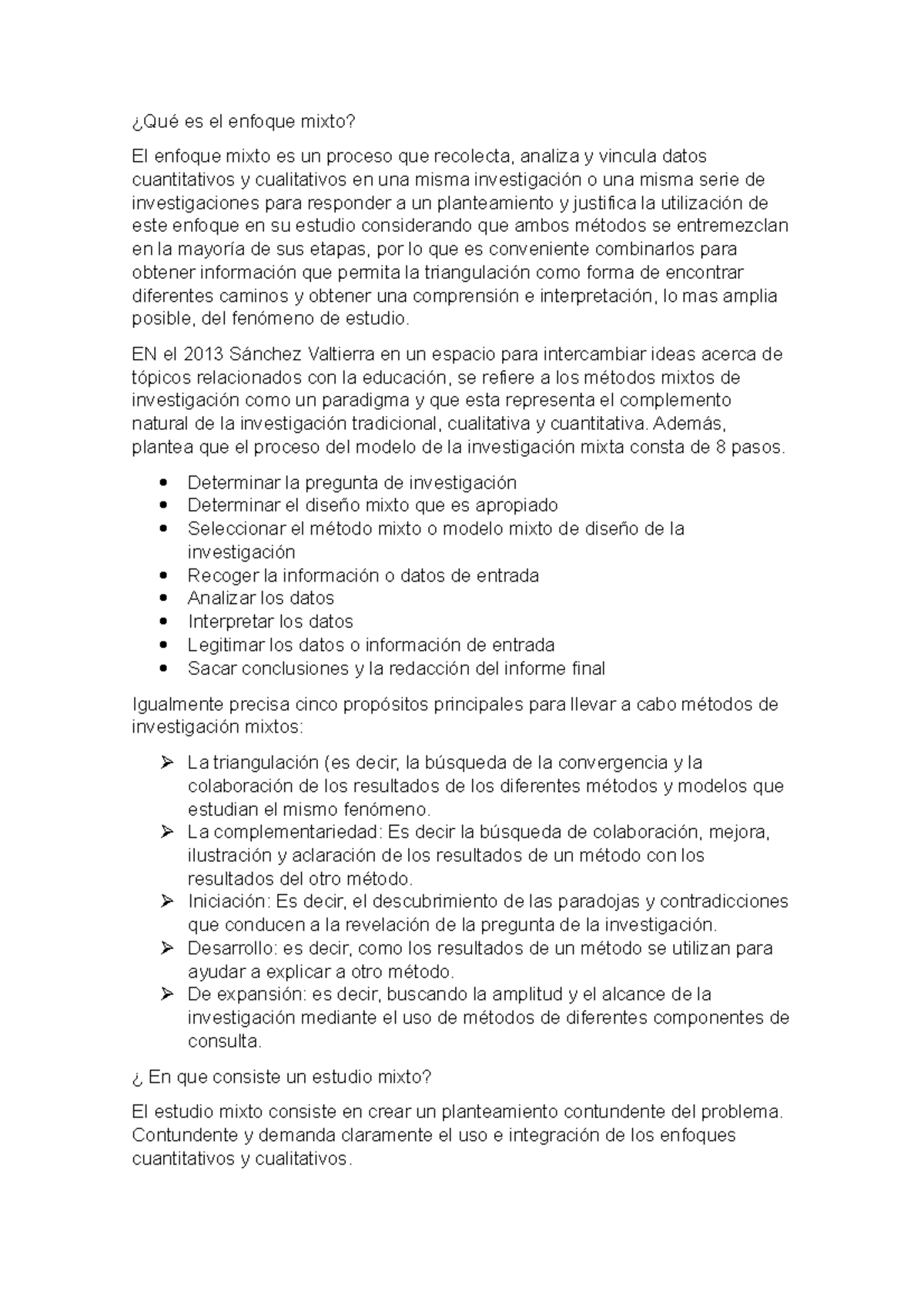 Enfoque Mixto en Investigación: Fundamentos y Métodos Clave - Studocu