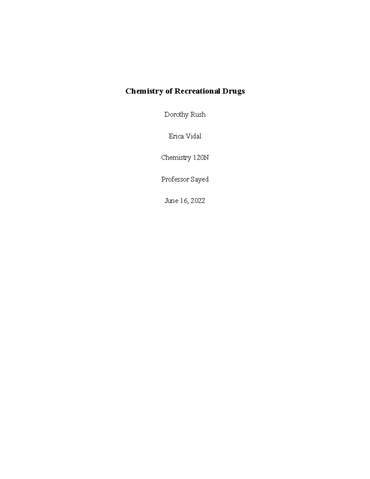 Week 8 project - Using chemistry in real world - Chemistry of ...