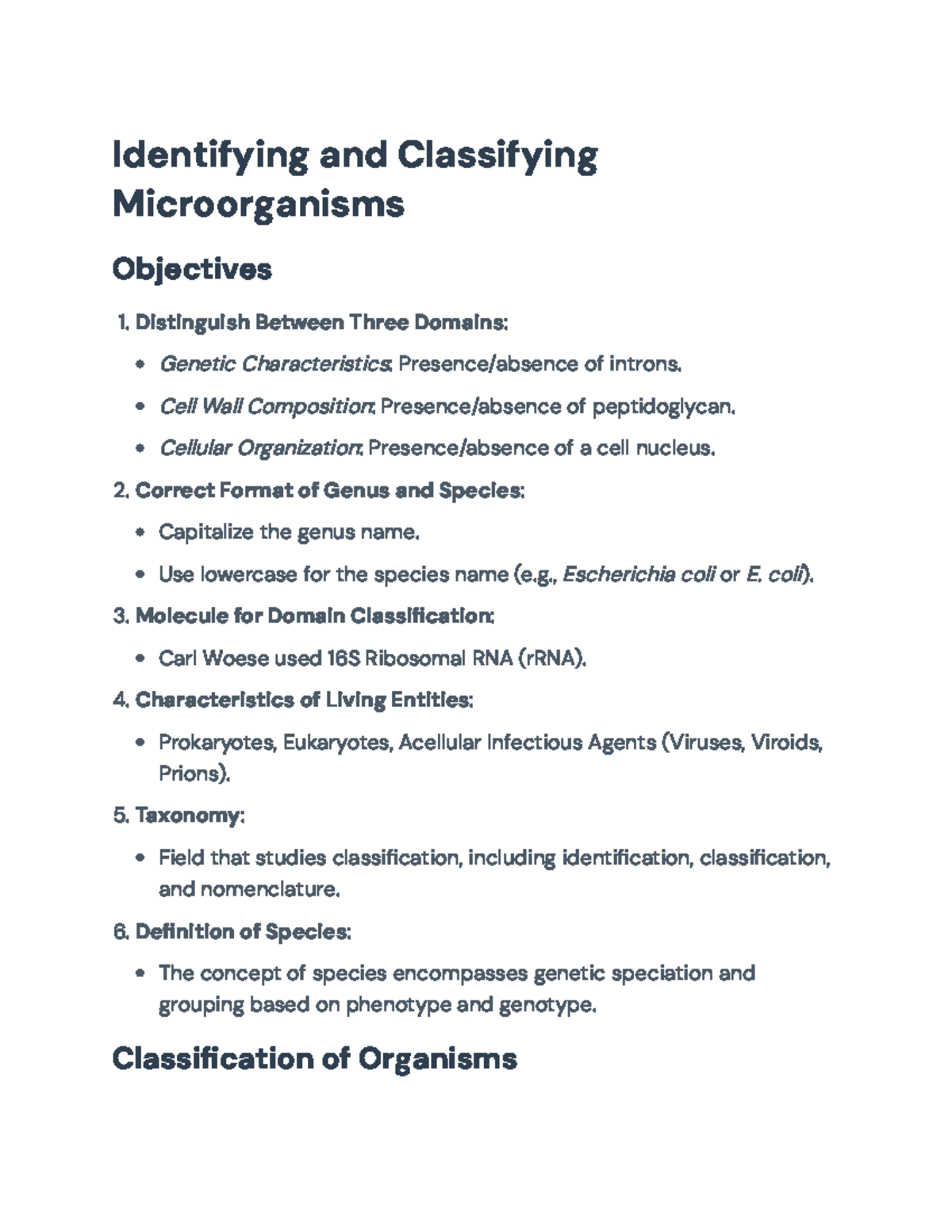 Microorganism Classification and Identification: Taxonomy Insights ...