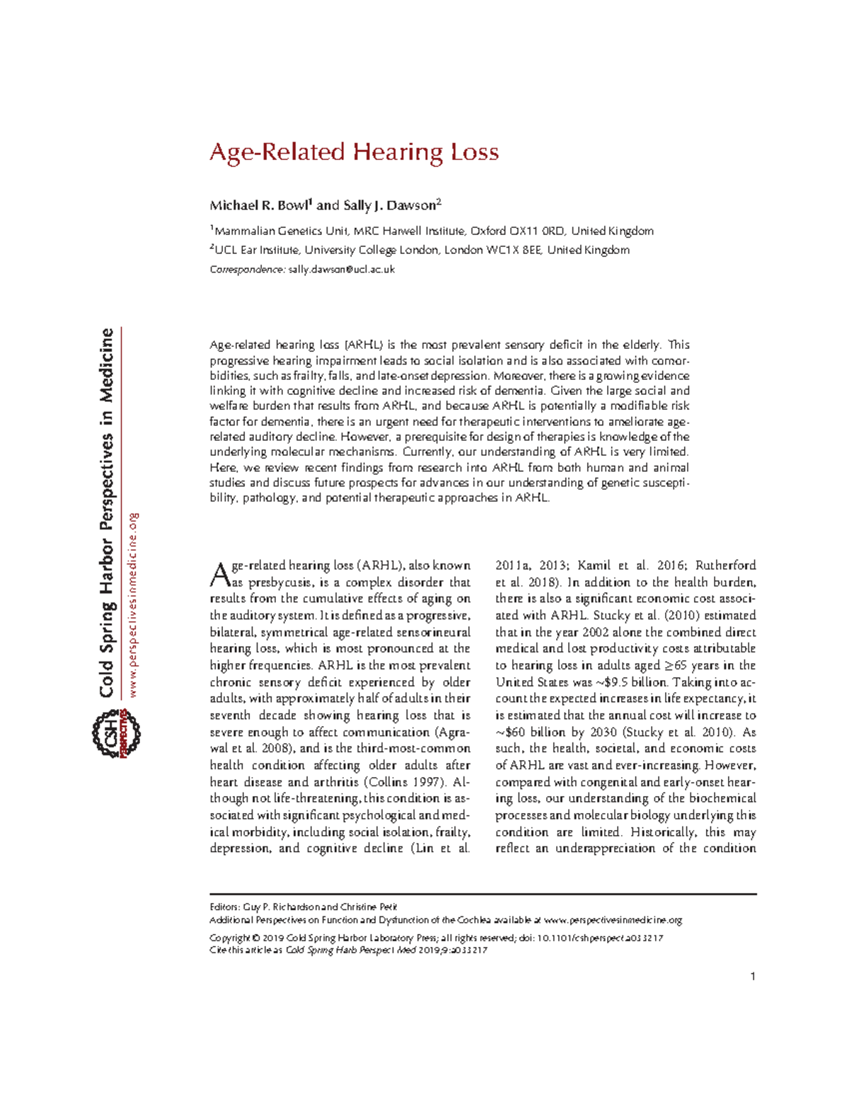 Age-Related Hearing Loss Research Insights: Key Findings and ...