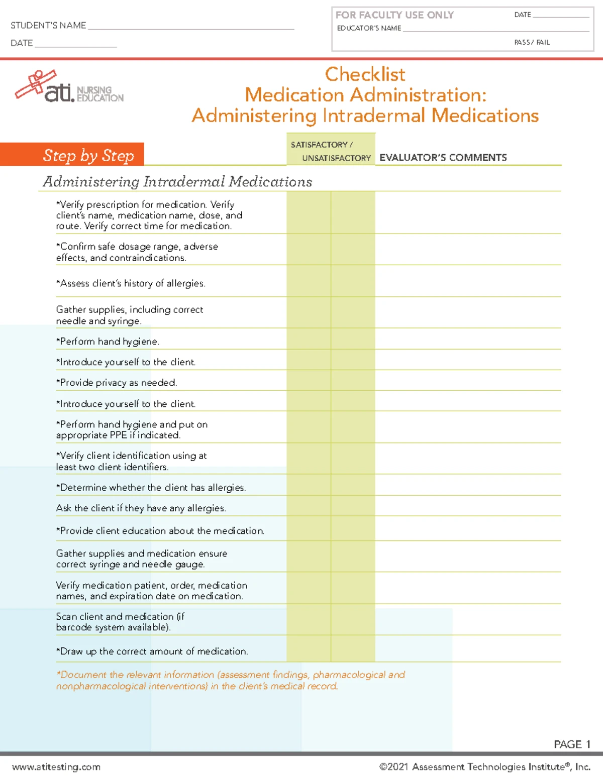 Ati Medication Administration Administering Intramuscular Medications ...