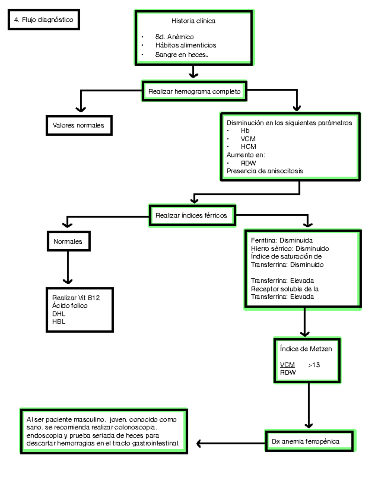 Esquema Resumen Sobre Flujo Dx de Anemia Ferropénica (Draft) - Studocu