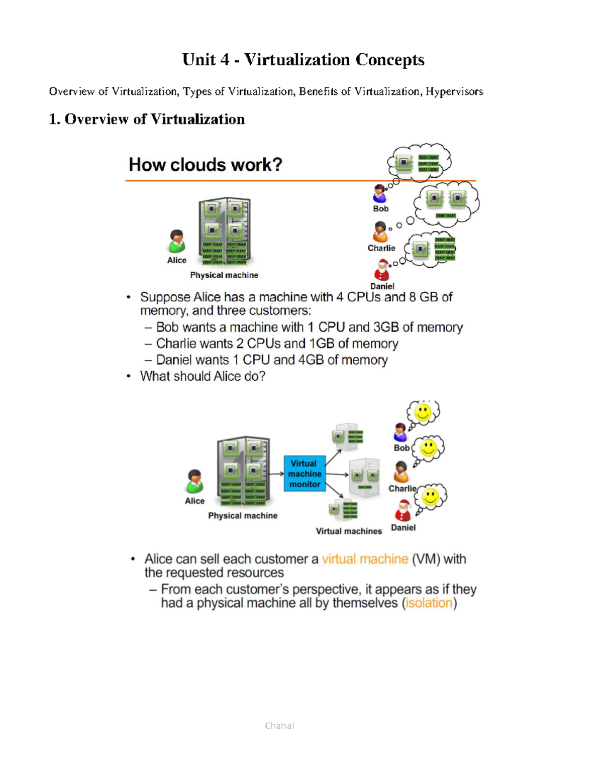 Cloud Computing Units 4-7: Virtualization & Cloud Storage Concepts - Studocu