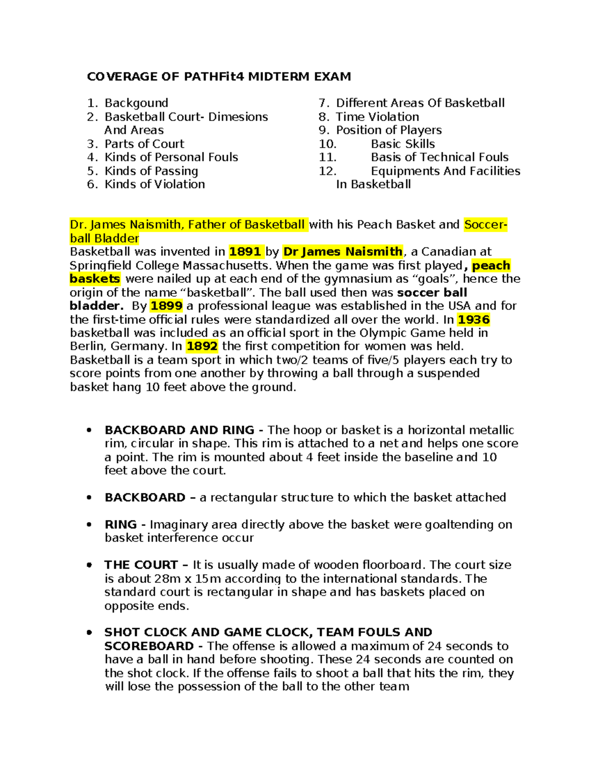 Coverage OF Pathfit 4 Midterm EXAM - COVERAGE OF PATHFit4 MIDTERM EXAM ...
