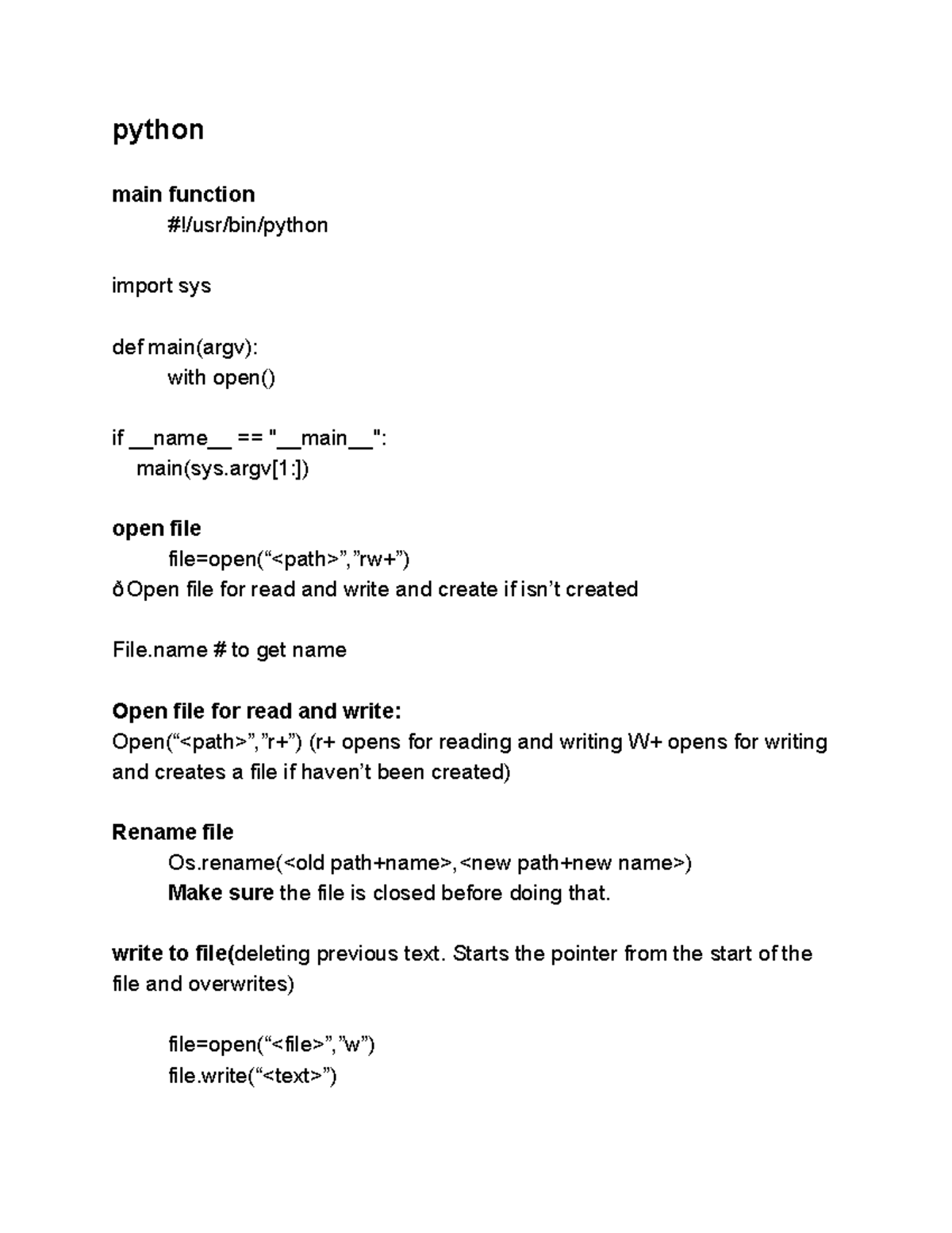 Python Programming Essentials: File Operations and Functions - Studocu