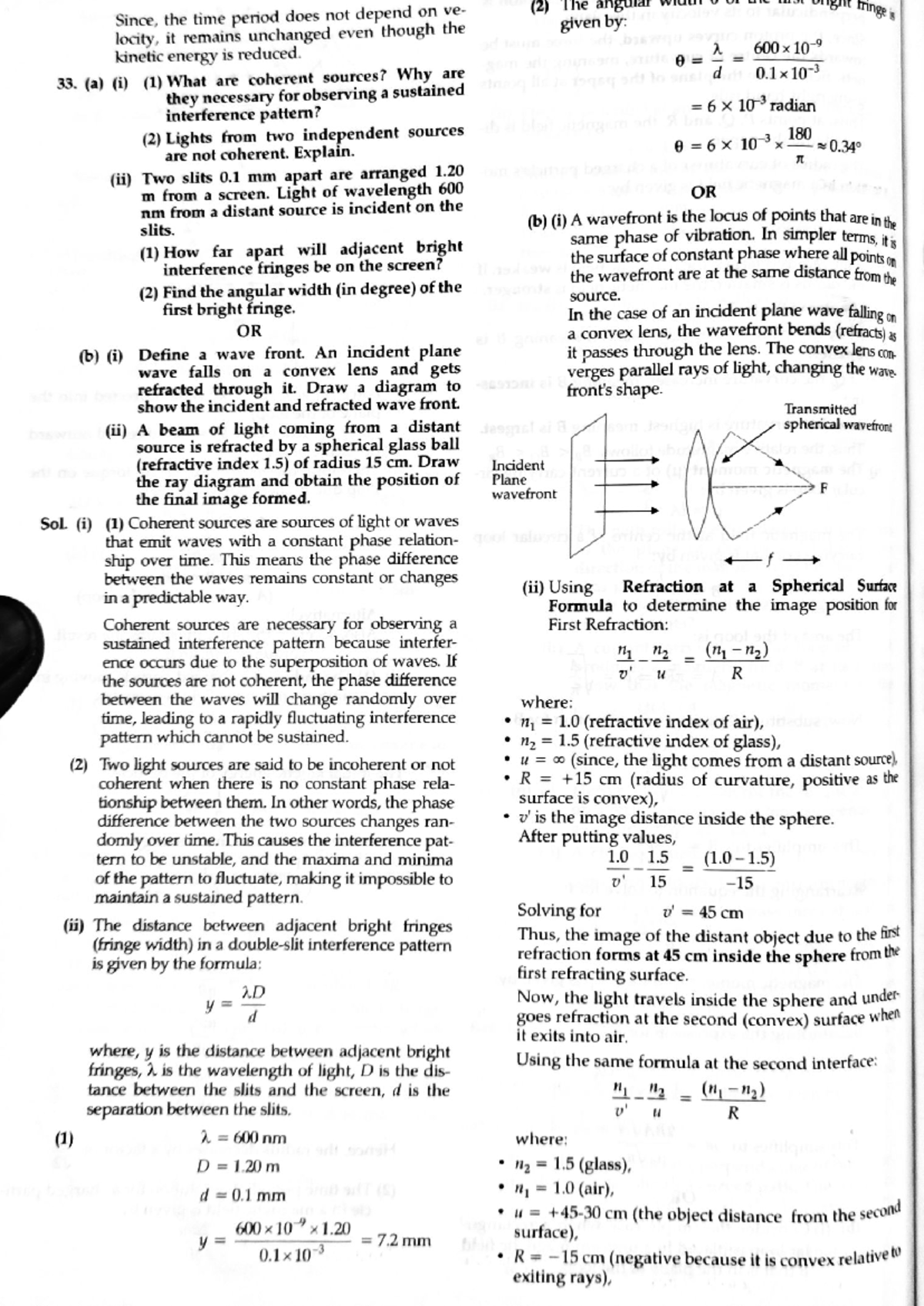 Ray Optics and Wave Optics: Key Concepts and Problem Solutions (PHYS 101) - Studocu