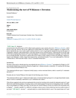 Duty of Care in the law of torts - DUTY OF CARE The duty of care is the ...