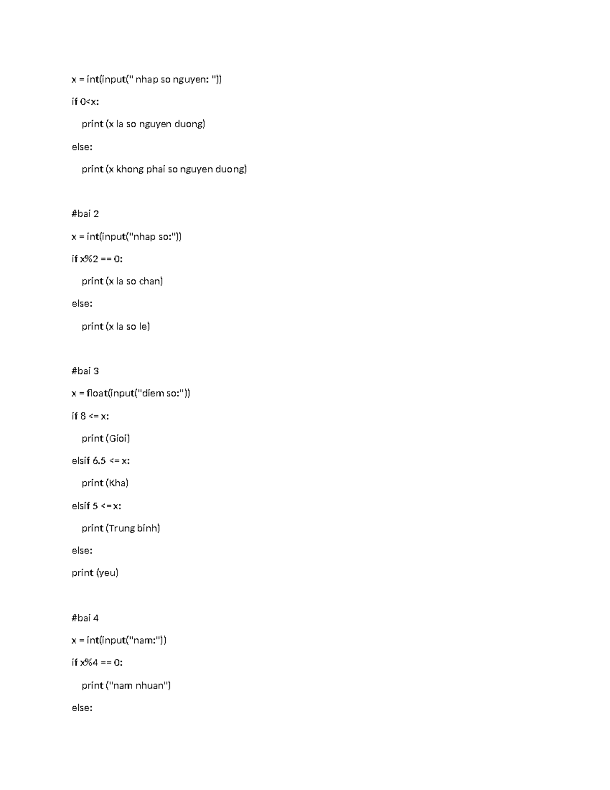 Python Code Examples for Input Validation and Calculations - Studocu