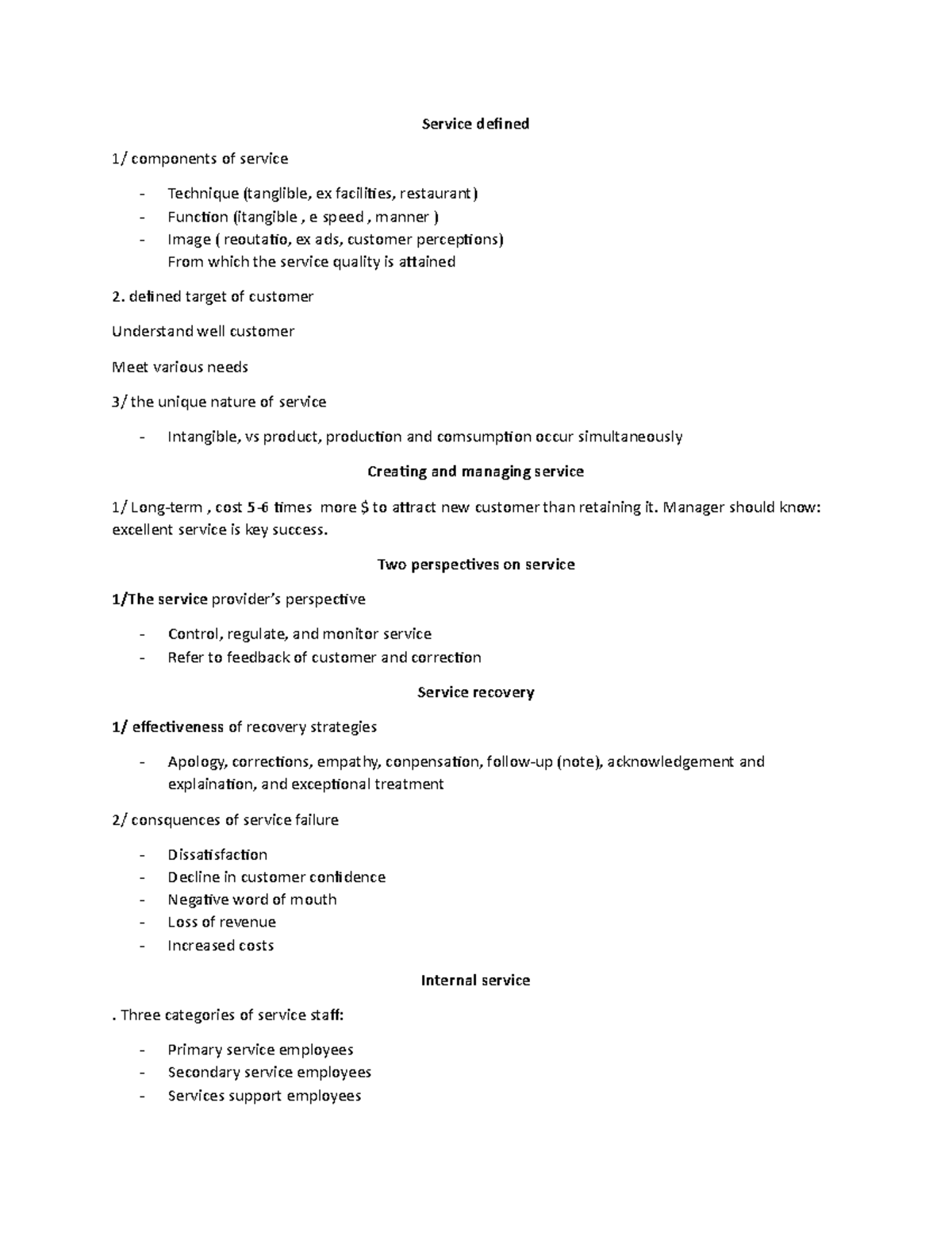 OB 253 - Customer Service and Stress Management in Hospitality - Studocu