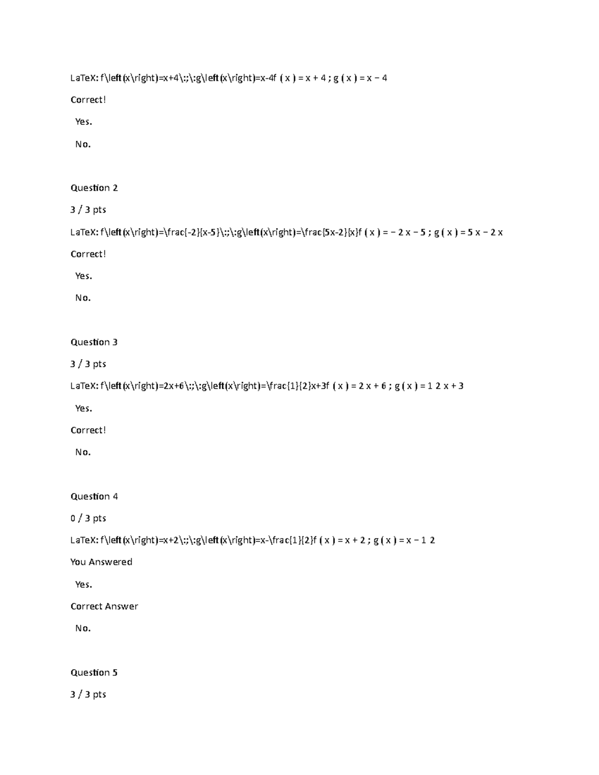 GEN MATH Module 6 - Science - LaTeX: f\left(x\right)=x+4:;:g\left(x ...