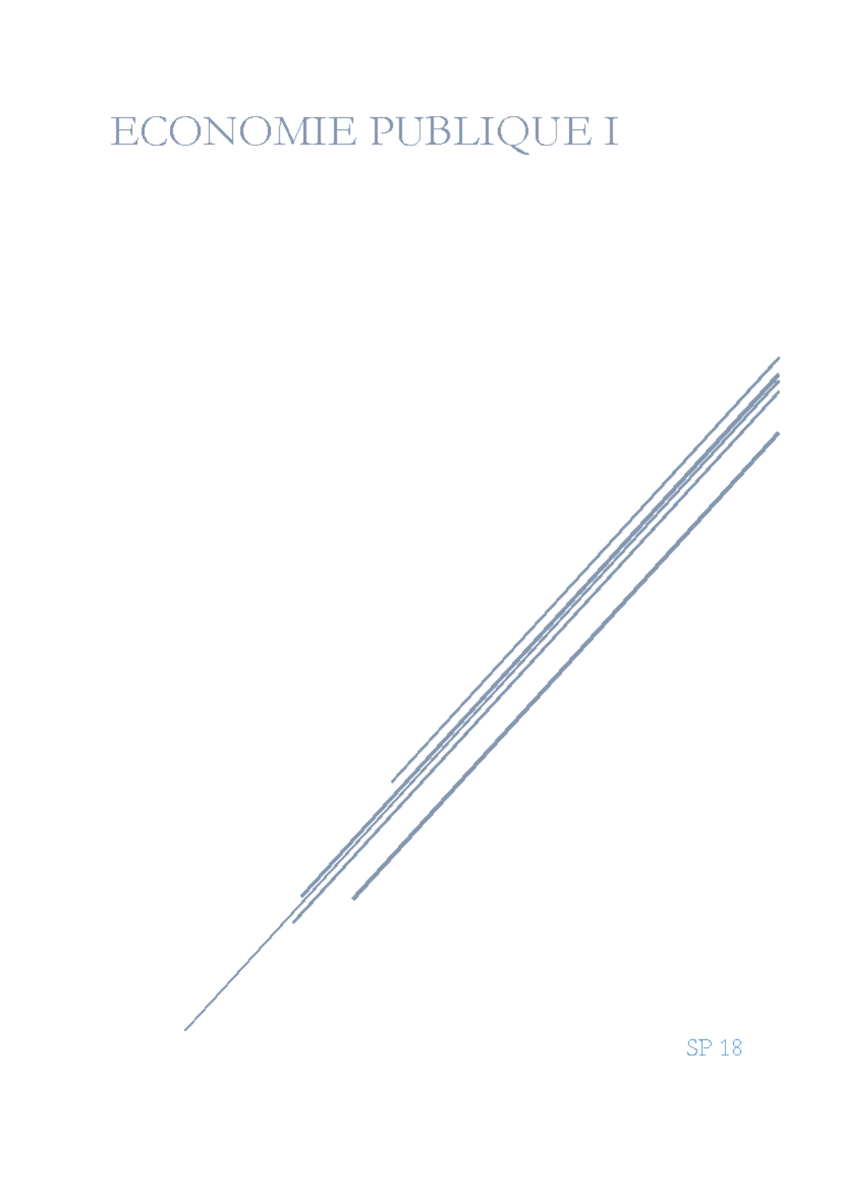 Résumé Finances Publiques I SP18 : Théories et Défaillances de Marché ...