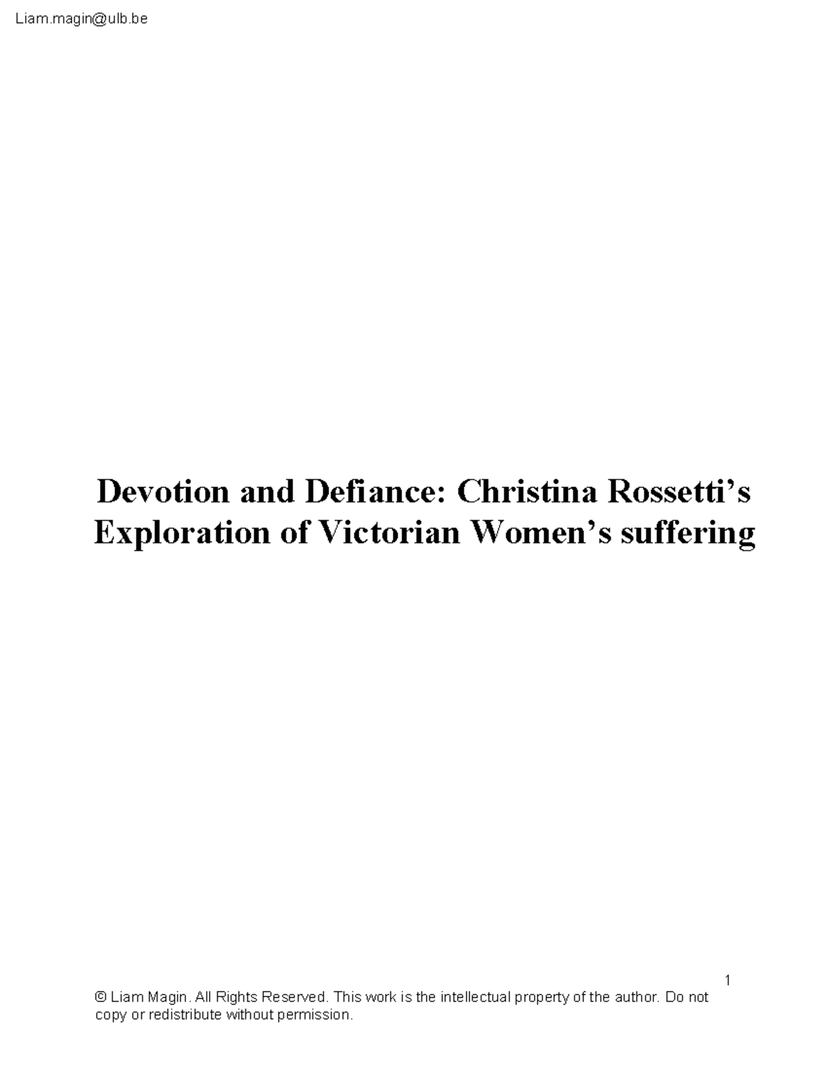 Devotion and Defiance: Analyzing Christina Rossetti's Victorian Poetry ...