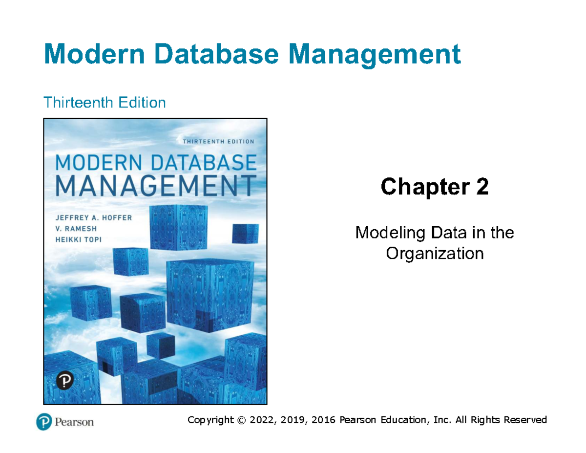 Modern Database Management (DBM 101) Chapter 2: Data Modeling Concepts - Studocu